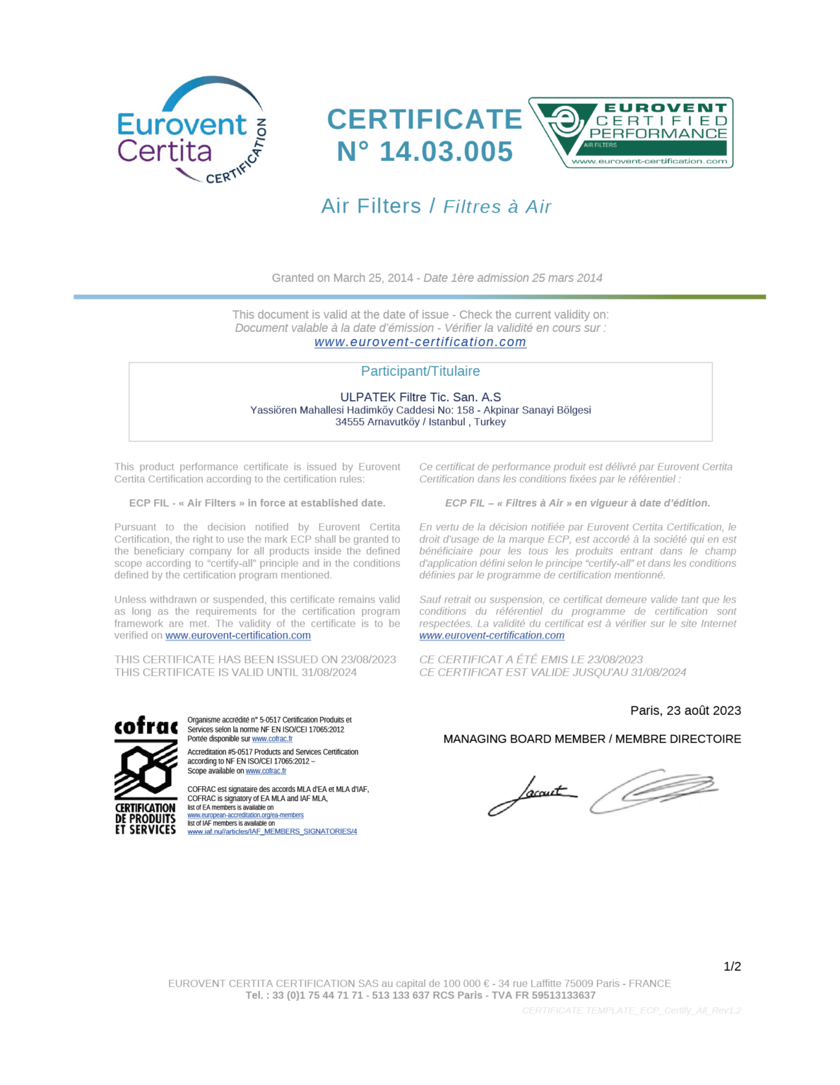 Eurovent Certification: A Guarantee of Performance – Ulpatek